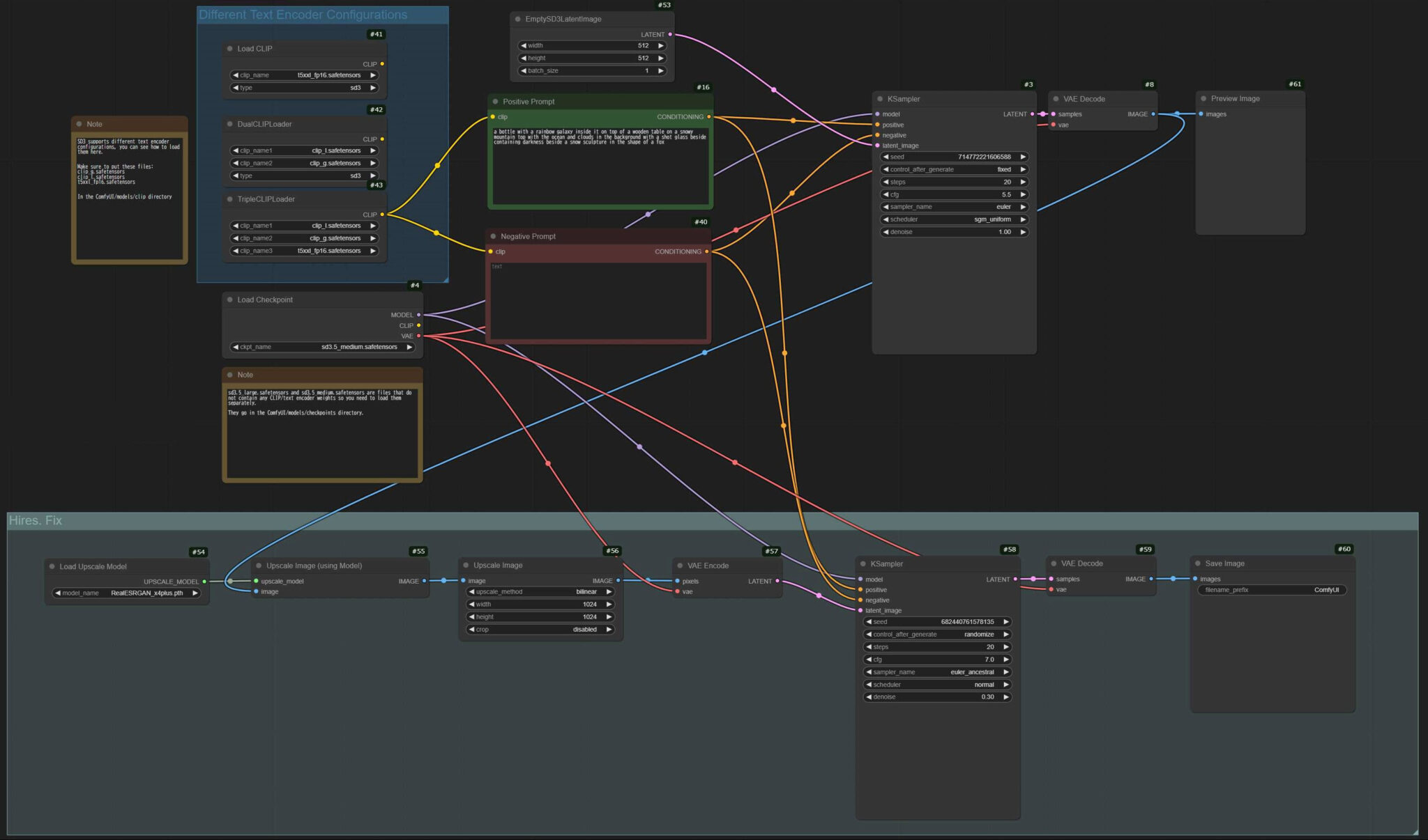 Stable Diffusion 3.5 / ComfyUI で Hires. Fix(高解像度化) を行ってみる | アプつ
