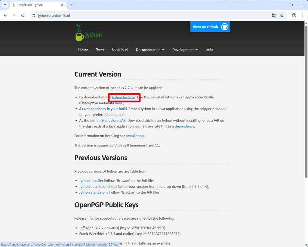 2-4. Jython のインストール | アプつ