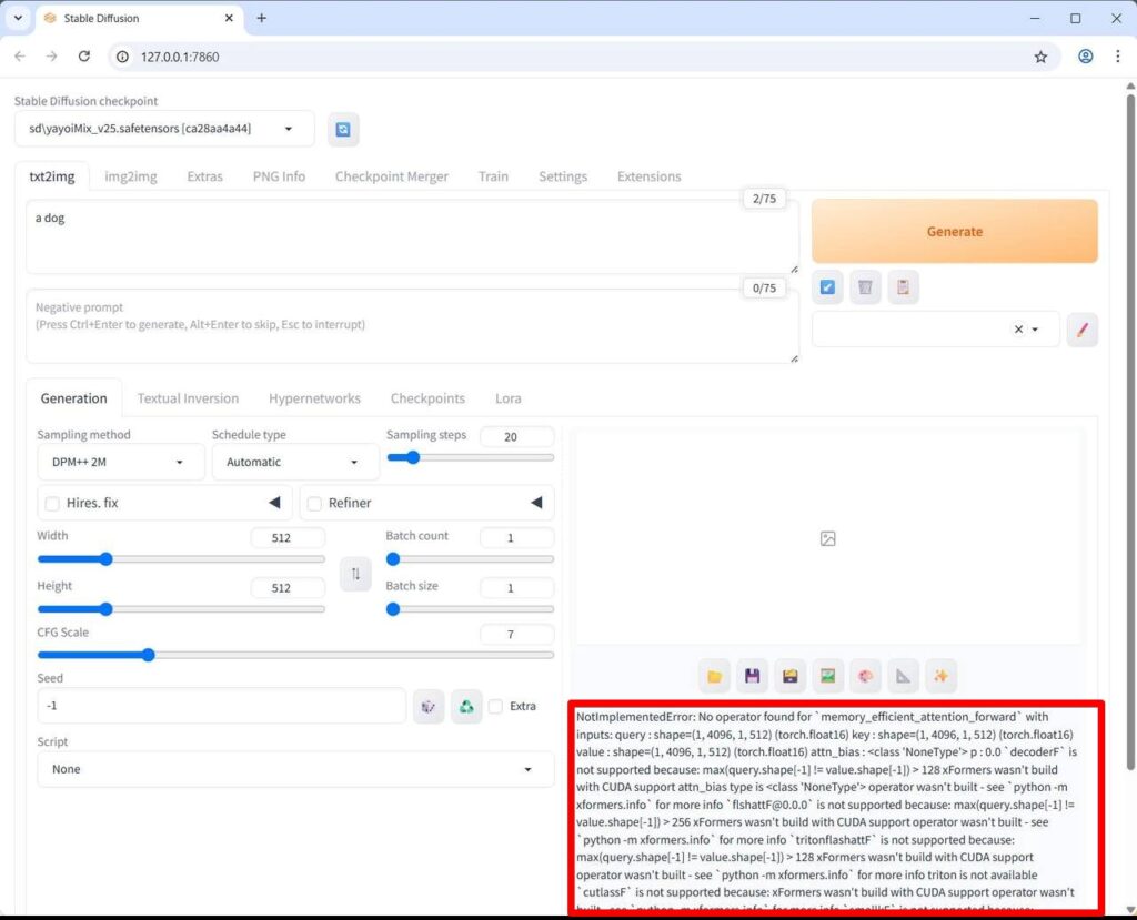 RTX 50 シリーズ だとStable Diffusion WebUI がエラーになる (2025年5月) | アプつ