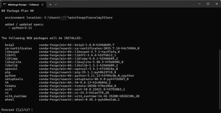 3-3. Conda による仮想環境 (Miniforge で行う) | アプつ