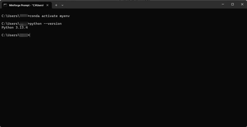 3-3. Conda による仮想環境 (Miniforge で行う) | アプつ